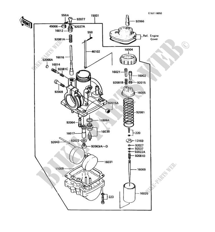 Joint carburateur KAWASAKI 16019-021 pour KD80 KE100 KH100/125 G4TR G5 ...